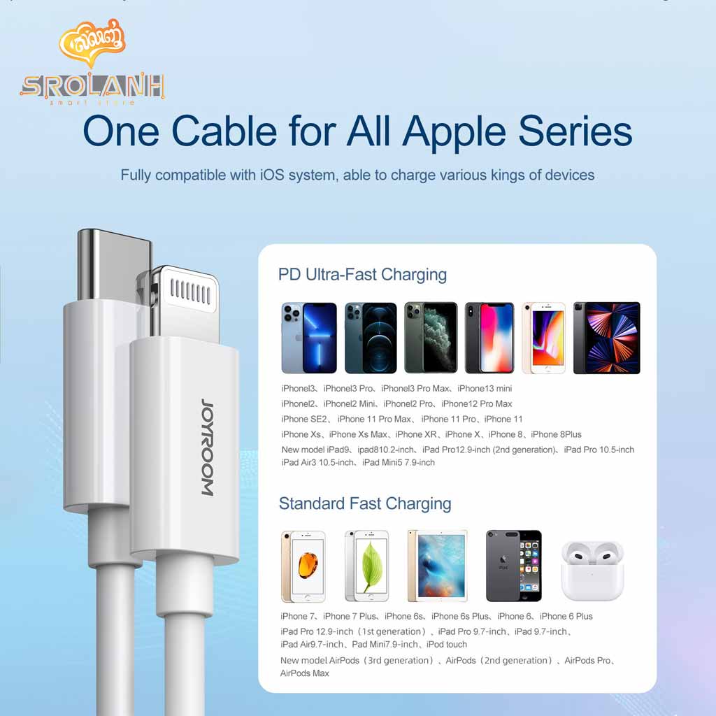 Joyroom Type-C to Lightning PD Fast Charging 1.2m S-M430 | SROLANH Joyroom Type-C to Lightning PD Fast Charging 1.2m S-M430 | SROLANH